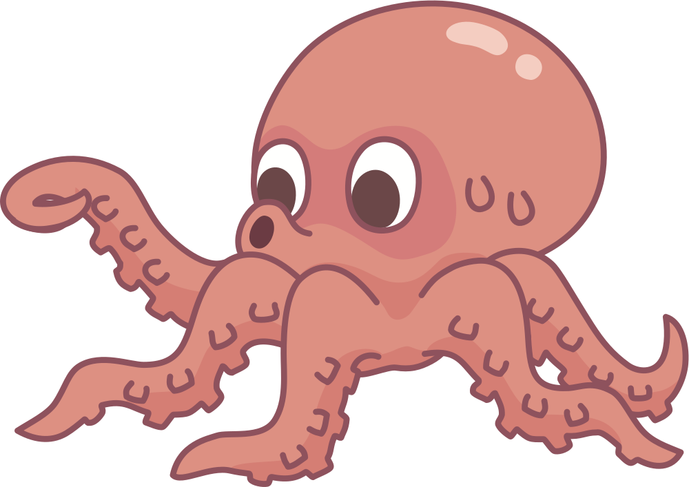 Pink Octopus Drawing PNG Transparent Background 1000x707px - Filesize ...