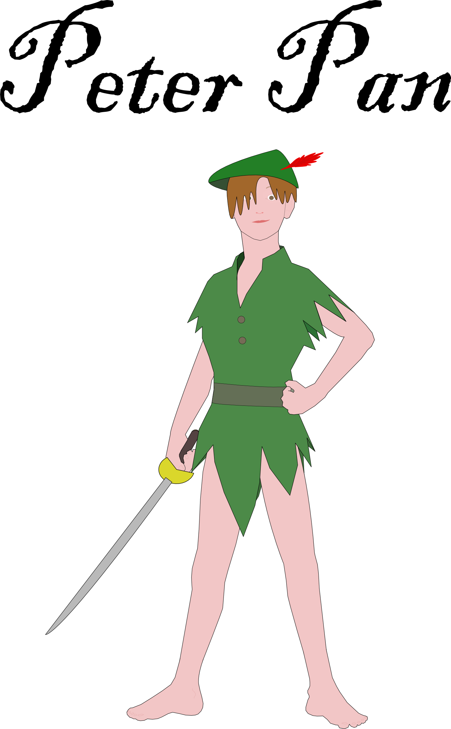 Sword Bearing Peter Pan PNG Transparent Background 1479x2386px ...