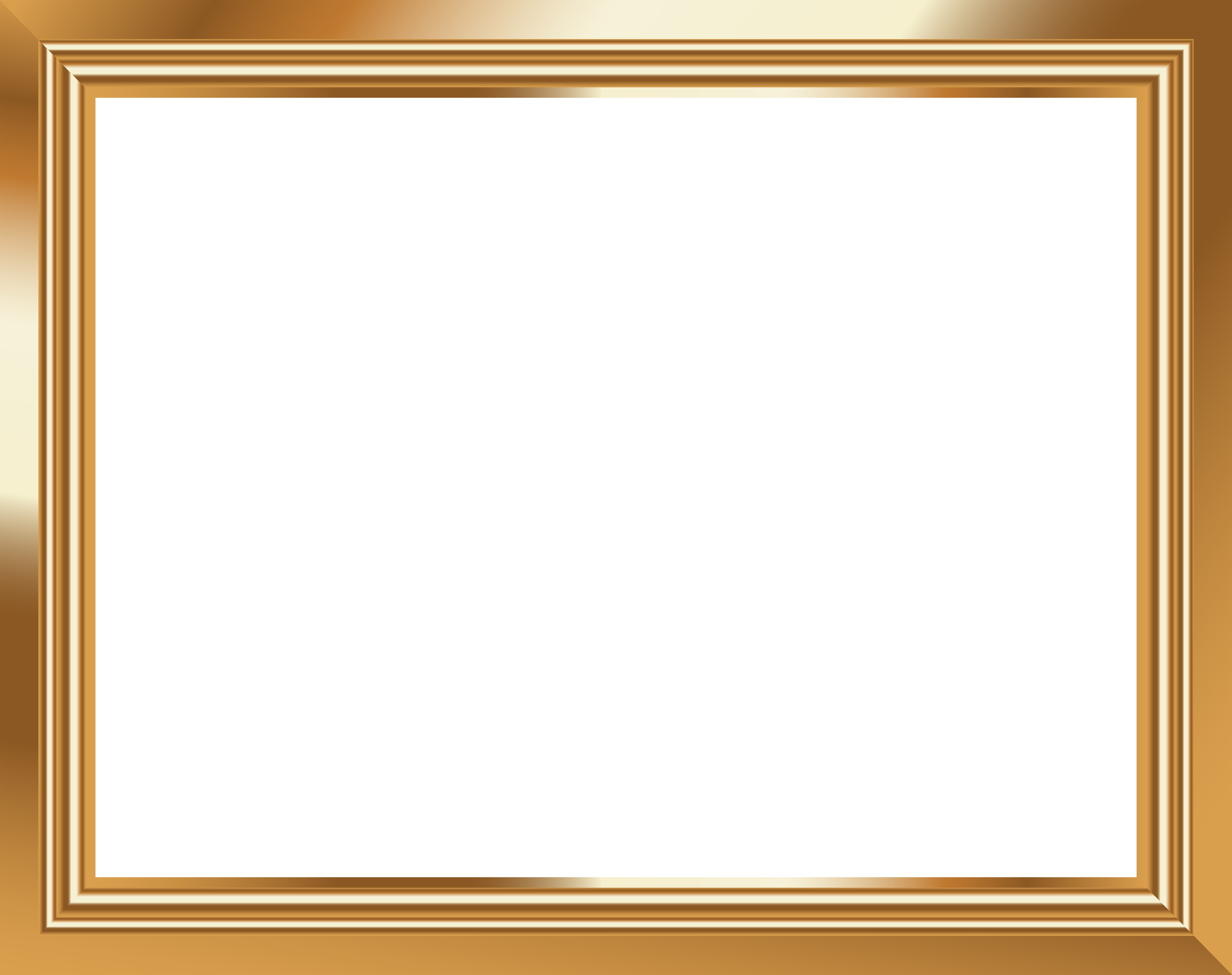 Gold Lined Photo Frame PNG Transparent Background 8000x6331px ...