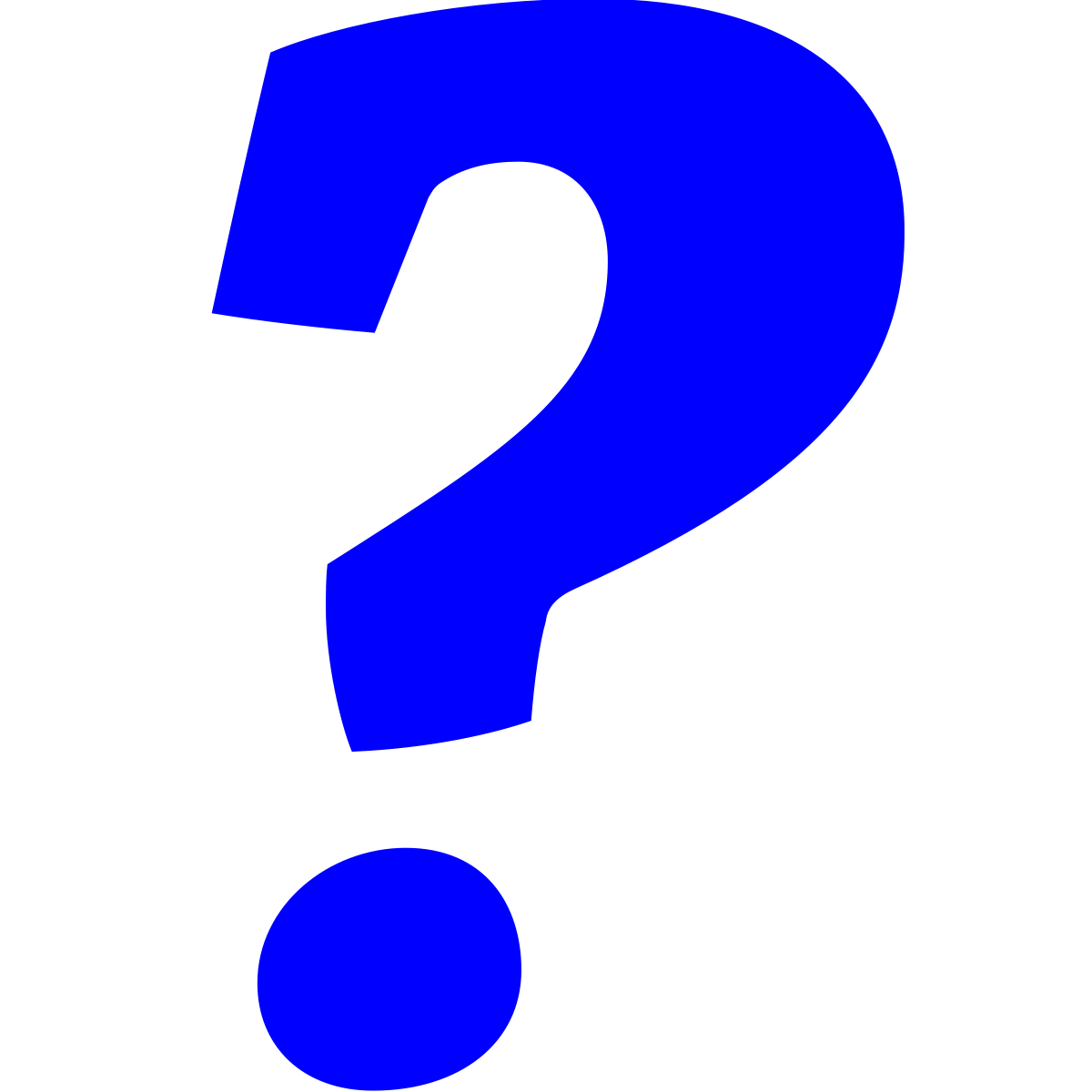 Blue Question Mark Italic PNG Transparent Background 1200x1200px ...