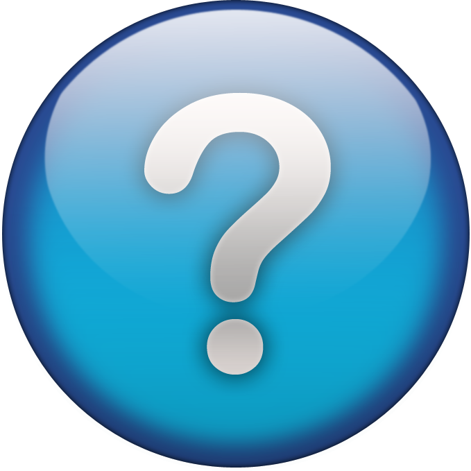 White Question Mark Inside Abstract Blue Circle Free PNG Transparent ...