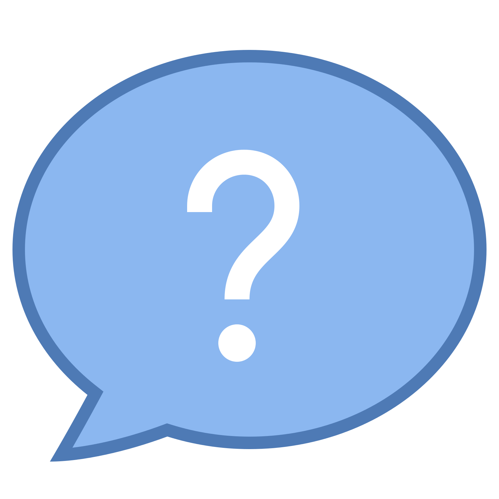 Question In Blue Bubble PNG Transparent Background 1600x1600px ...