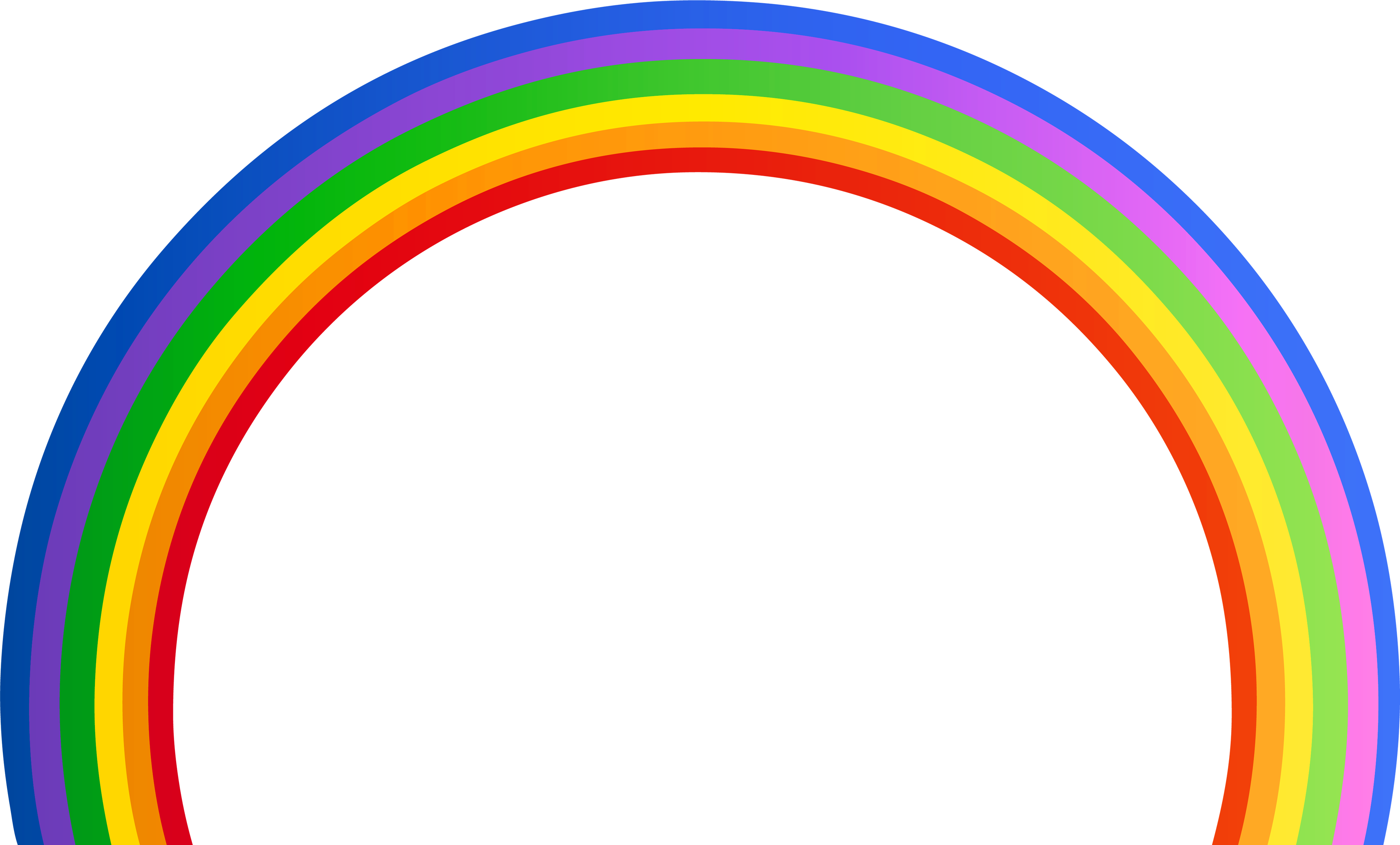 Rainbow Clipart PNG Transparent Background 3498x2112px - Filesize ...