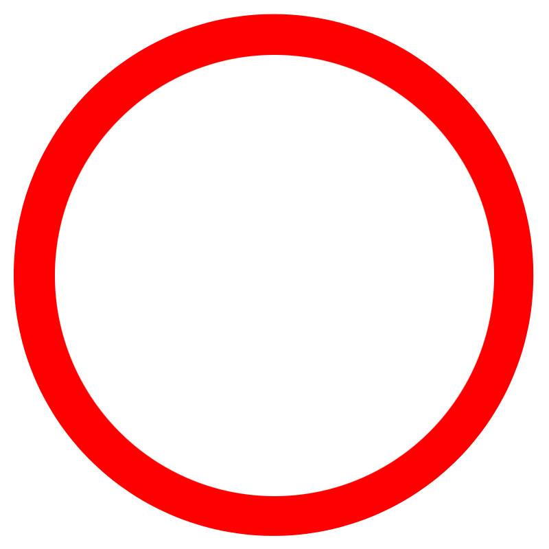 Classic Border Red Circle Free PNG Transparent Background 800x800px ...