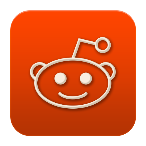 Orange Reddit Flat Social Media Icons PNG Transparent Background ...