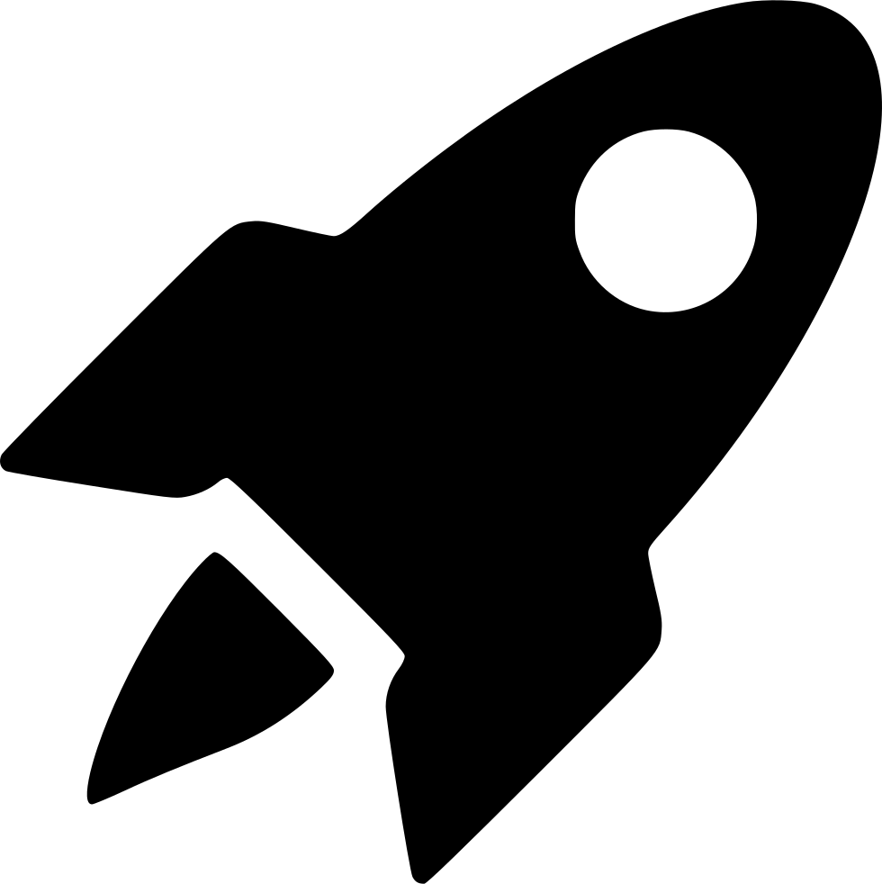 Large Black Rocket Icon Free PNG Transparent Background 980x982px ...