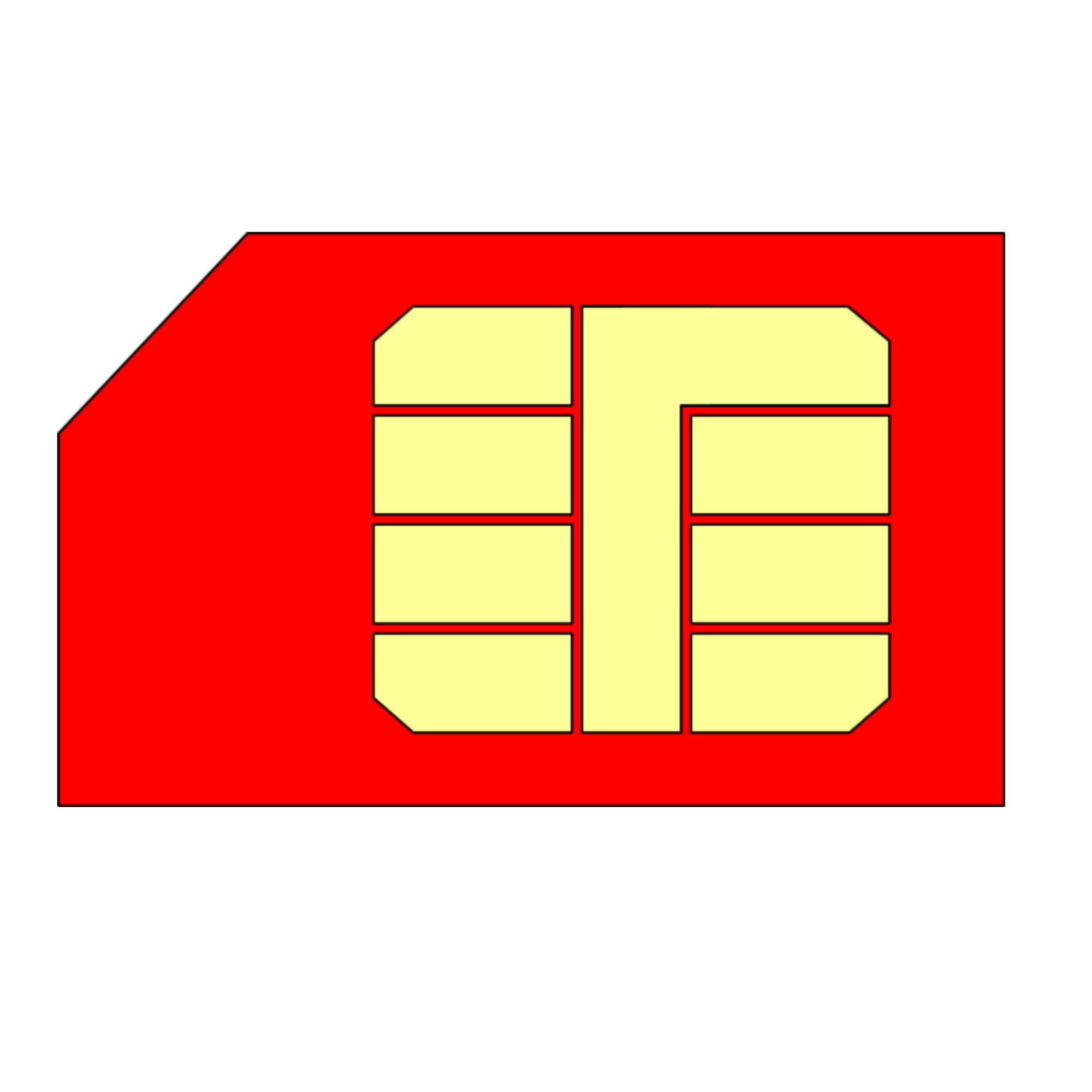 Red Sim Card Picture PNG Transparent Background 2000x2000px - Filesize ...
