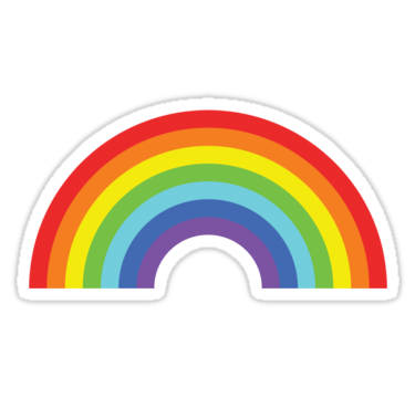 Rainbow Sticker Hd PNG Transparent Background 375x360px - Filesize ...