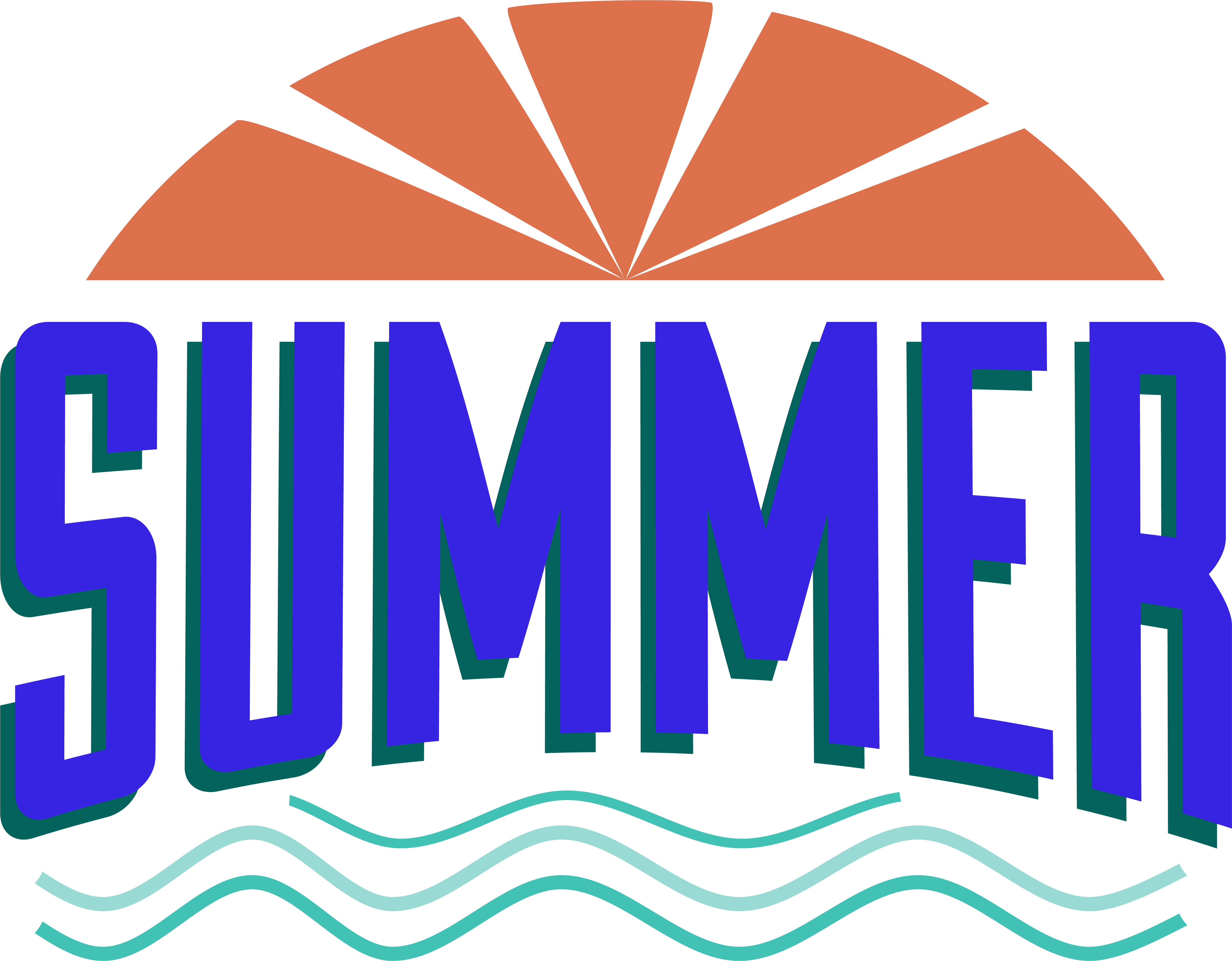 Blue Summer Clipart PNG Transparent Background 5095x3976px - Filesize ...