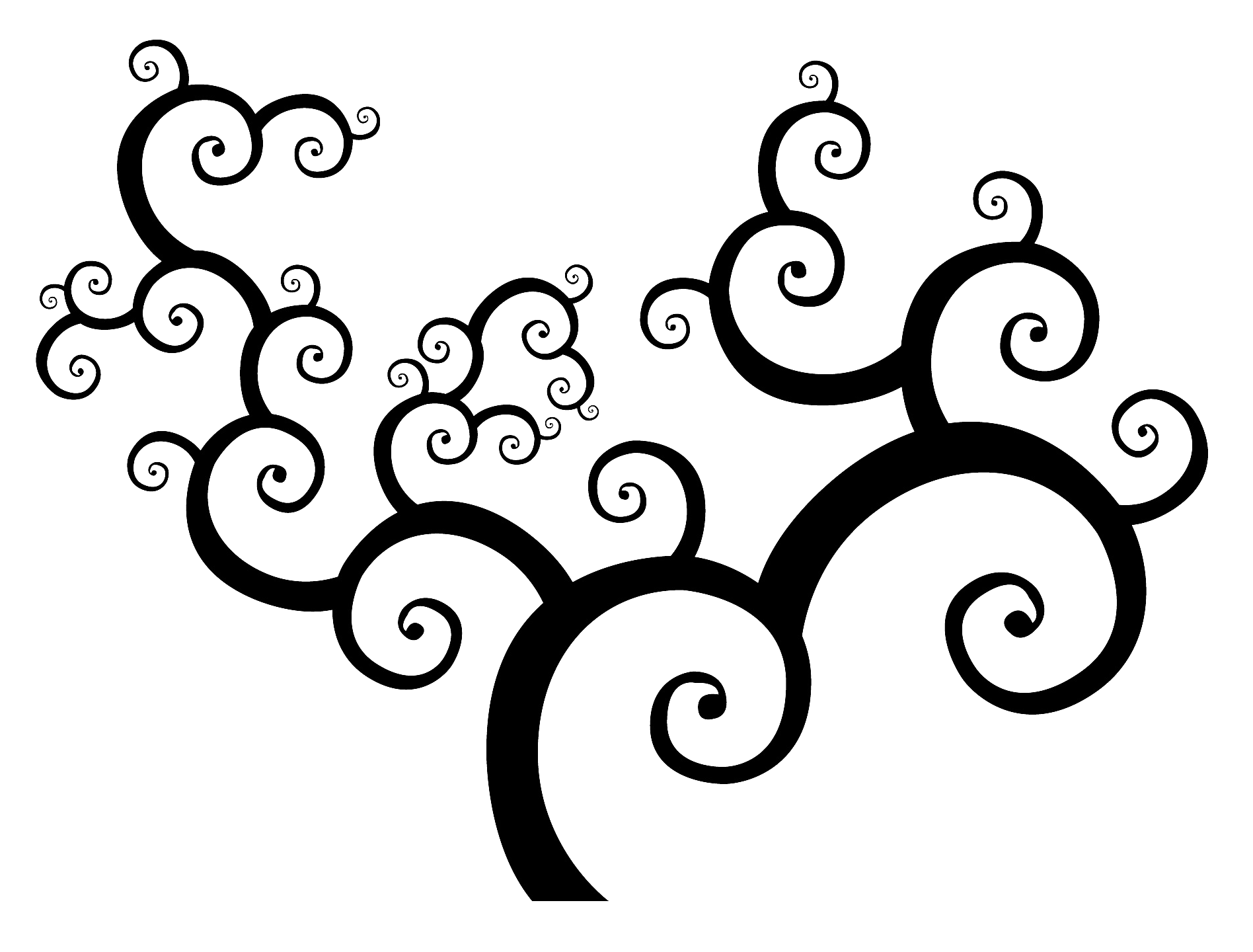 Tree Swirls Vector PNG Transparent Background 1896x1440px - Filesize ...