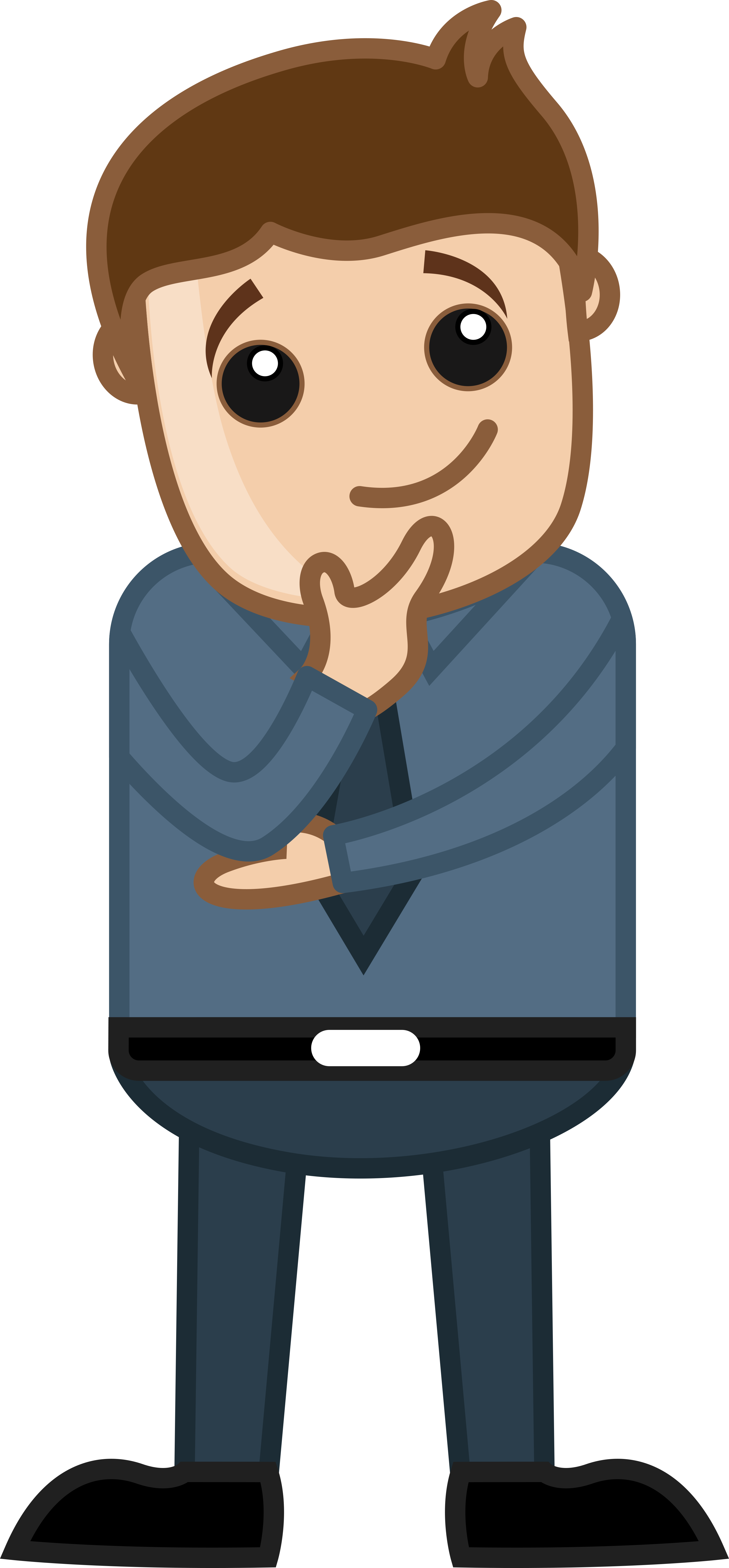 Thinking Cartoon Male Teacher Hd PNG Transparent Background 3000x6458px ...