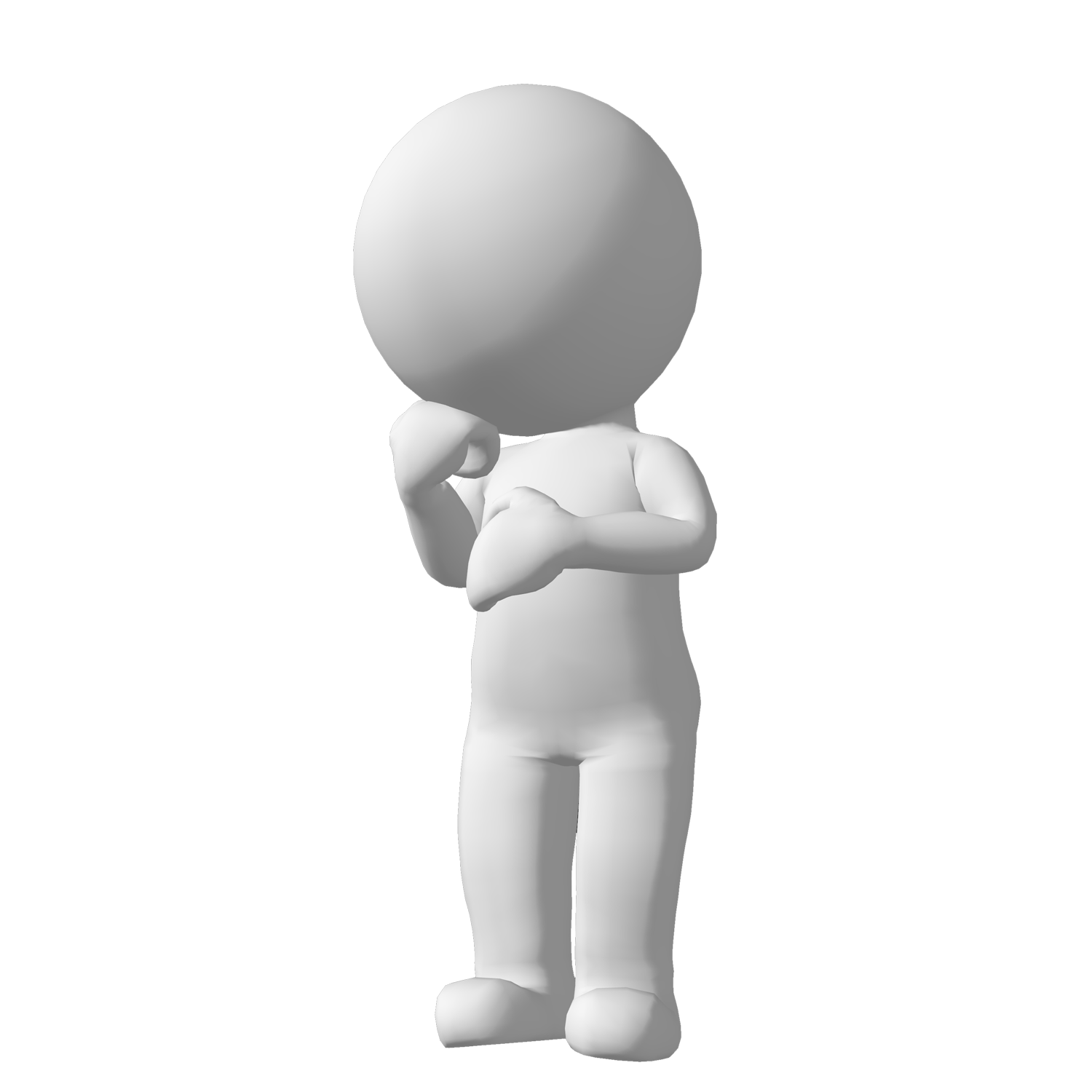 Digital Gray Man Thinking Photos PNG Transparent Background 1500x1500px ...