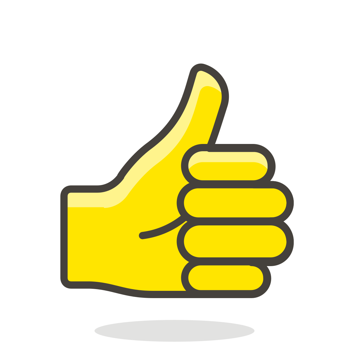 Yellow Reflective Thumbs Up Free PNG Transparent Background 1200x1200px ...