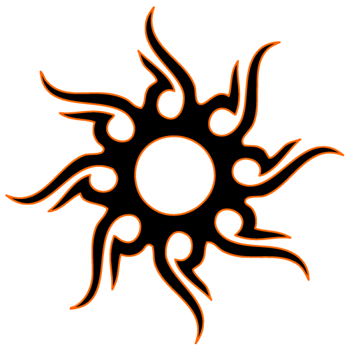 Tribal Sun Tattoo Download PNG Transparent Background 500x500px ...