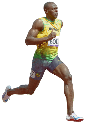 Usain Bolt Run Cut Out PNG Transparent Background 275x400px - Filesize ...