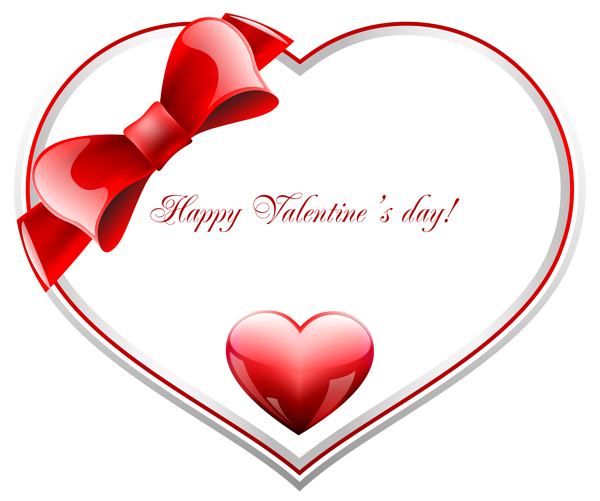 Red Themed Valentines Day Message Clipart Free Download PNG Transparent ...