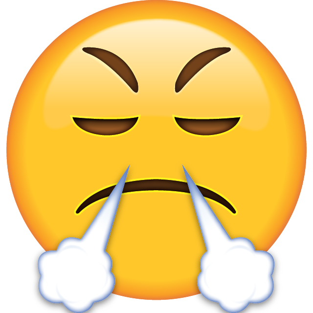 Whatsapp Emoji Picture With Fumes Coming From Fierce Angry Nose Clipart ...