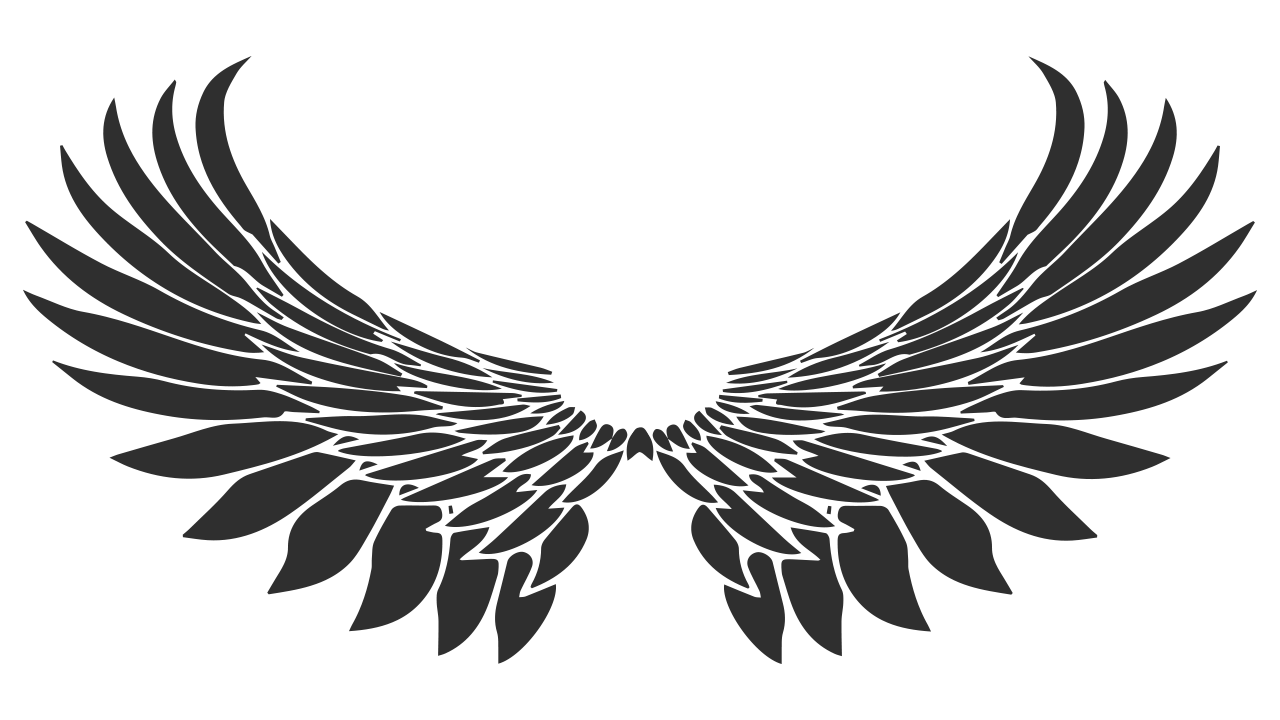 Wings Band Logo Tattoo PNG Transparent Background 1280x720px - Filesize ...