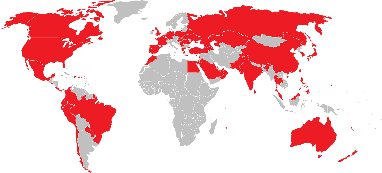 Red White World Map Download PNG Transparent Background 1325x601px ...