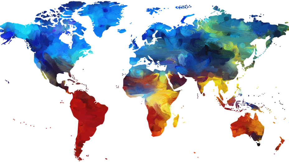 Colorful World Wide Map PNG Transparent Background 928x522px - Filesize ...