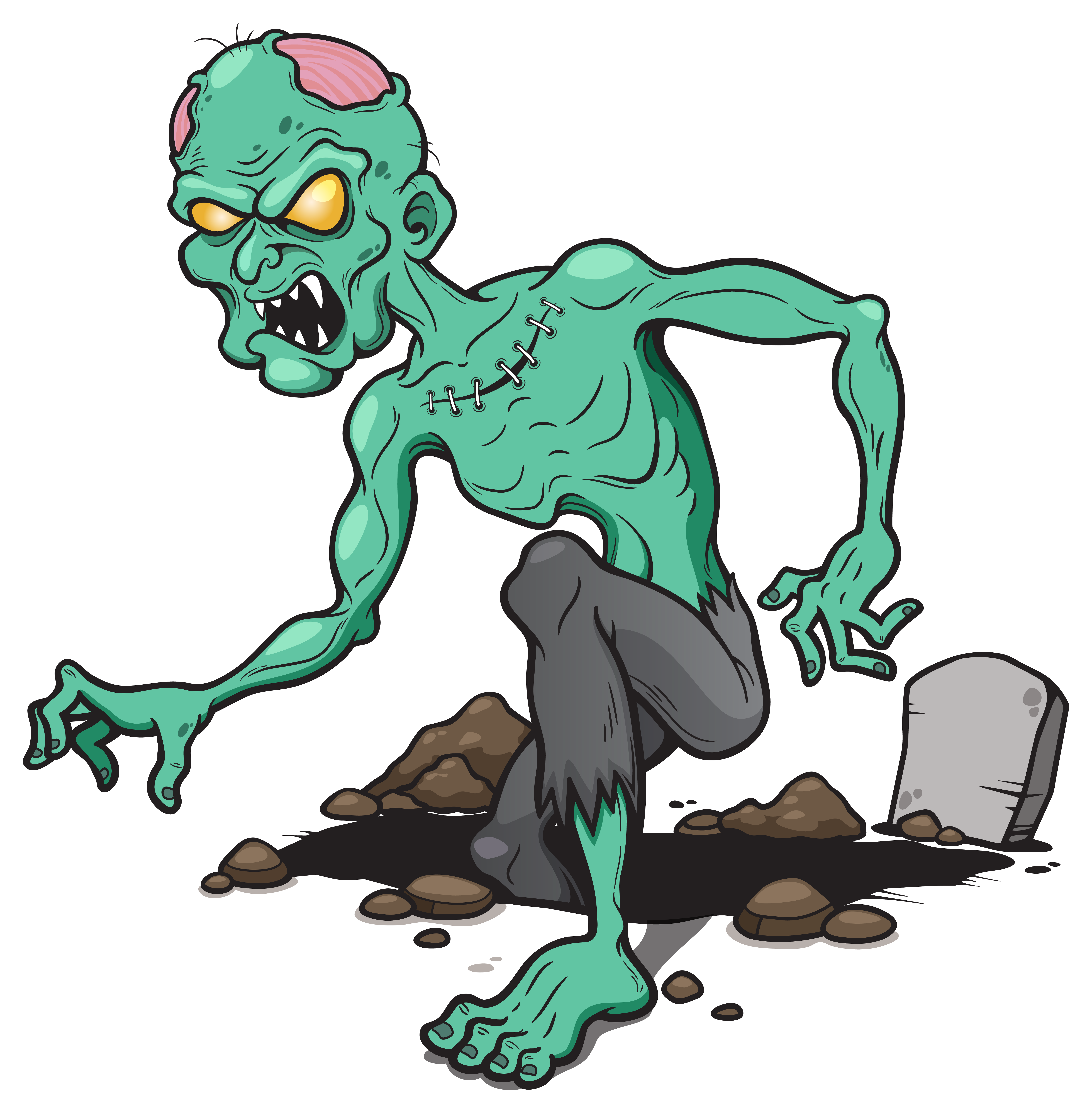 Cartoon Zombie Images Clipart PNG Transparent Background 6104x6225px ...